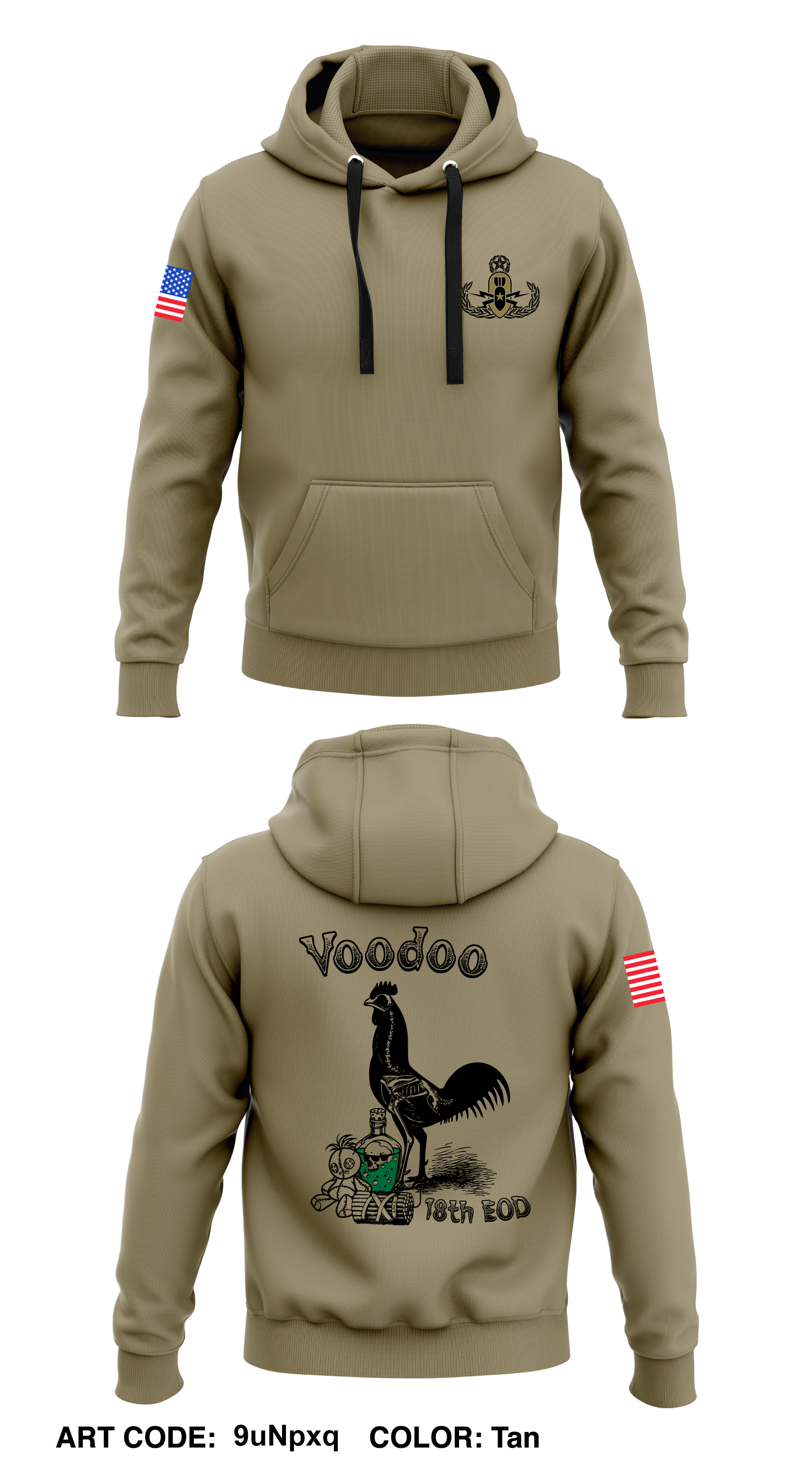 2nd Platoon, 18th Ordnance Company (EOD) Core Men's Hooded Performance ...