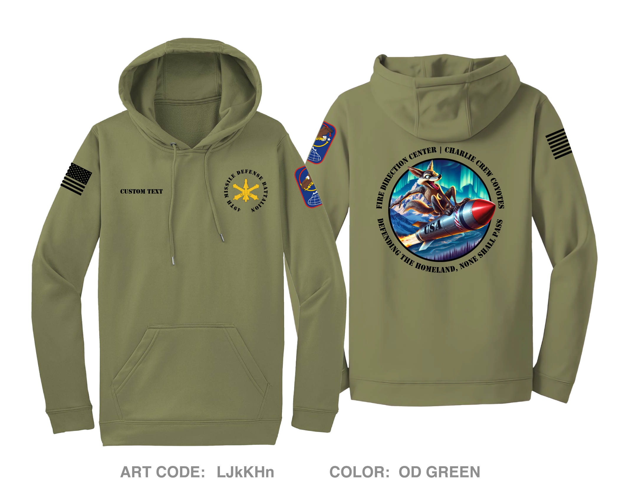 CUSTOM 49th Missile Defense Battalion Charlie Crew Hi-Tech Performance ...