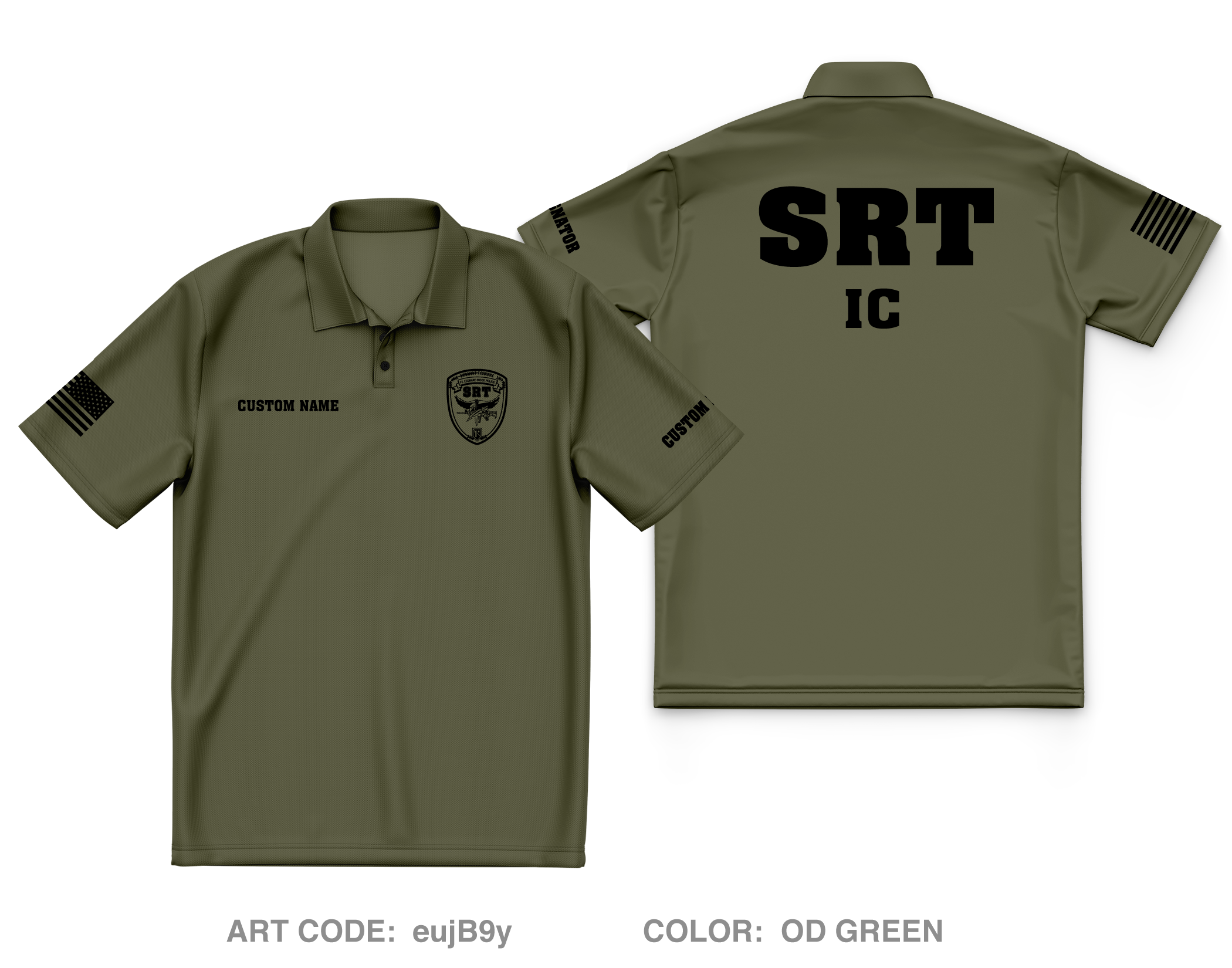 CUSTOM Department Of the army civilian police Core Men's SS Performanc ...