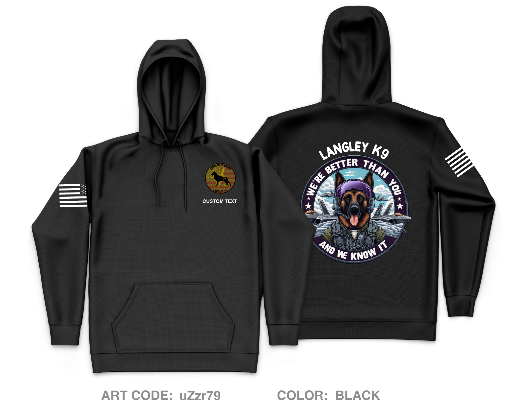 CUSTOM 633 SFS|K9 Core Men's Hooded Performance Sweatshirt - uZzr79 ...