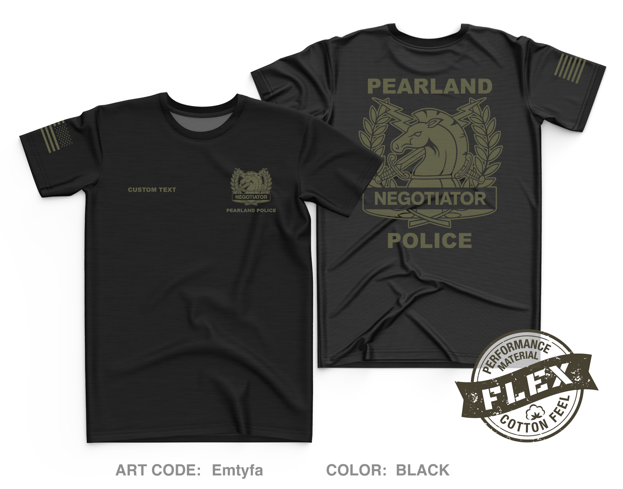 CUSTOM Pearland SWAT / Hostage Negotiation Team Core Men's SS Flex Per ...