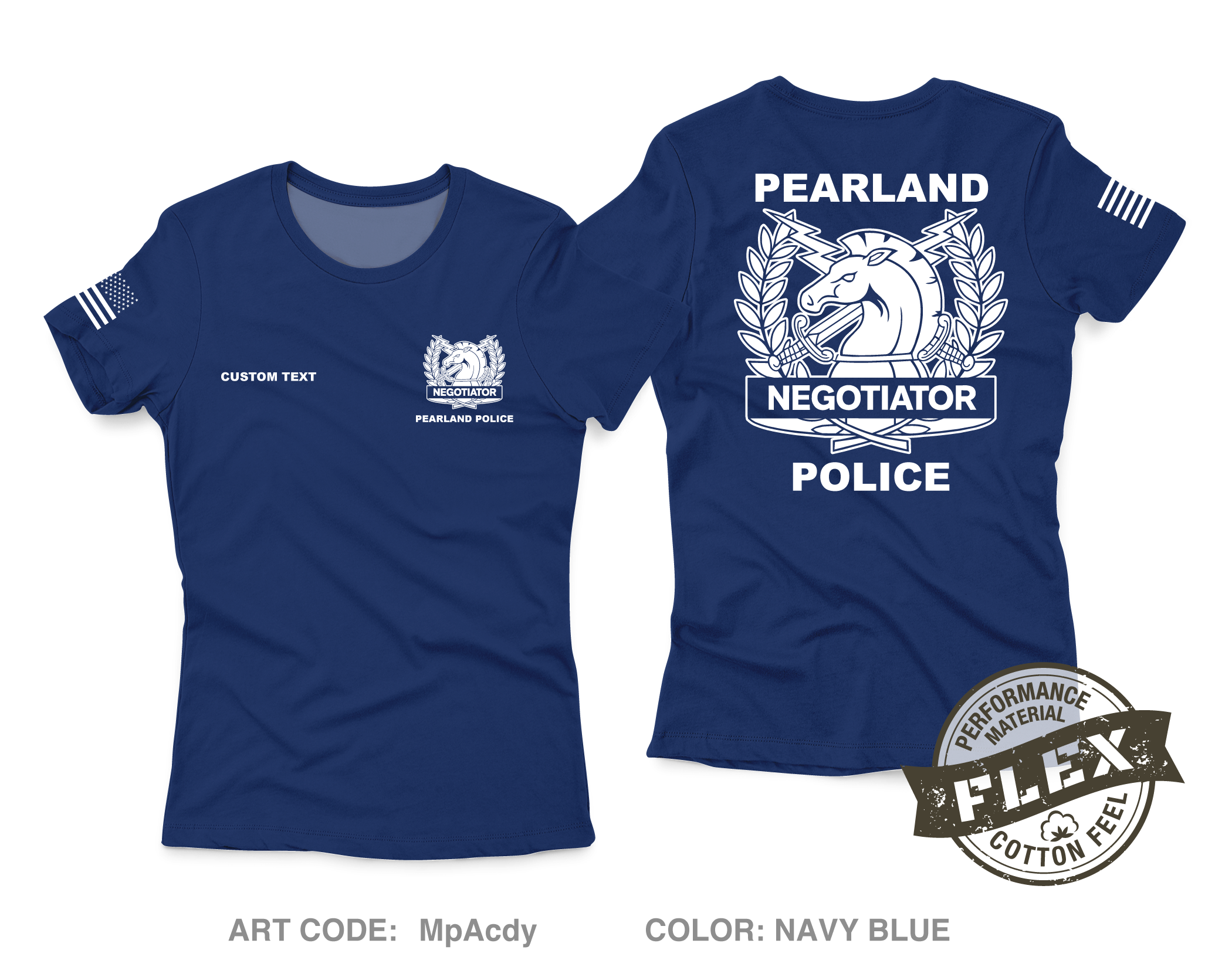 CUSTOM Pearland SWAT / Hostage Negotiation Team Core Women's SS Flex P ...