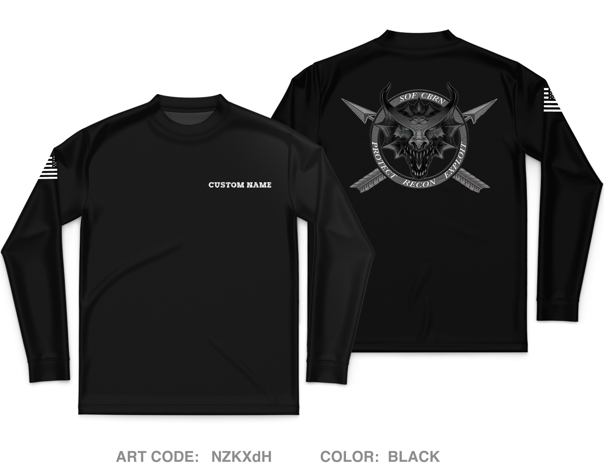 CUSTOM 1SFC (A) CBRN CELL Core Men's LS Performance Tee - NZKXdH ...