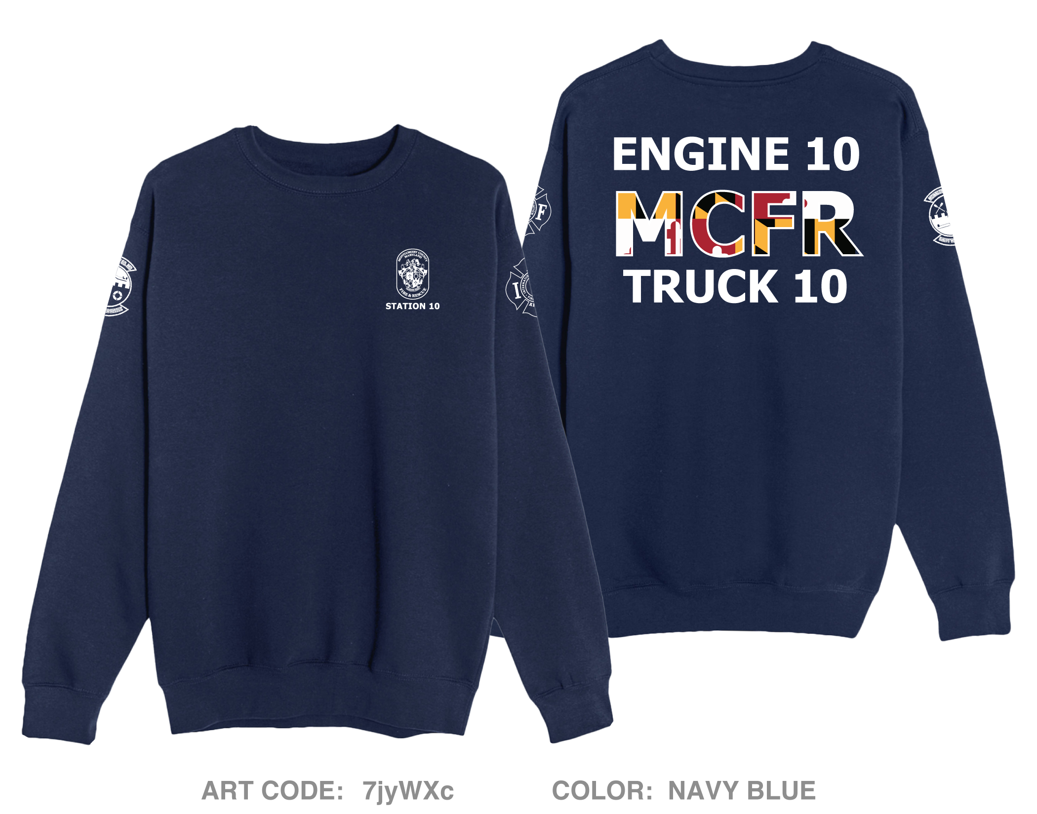 MCFRS Station 10 Comfort Unisex Crewneck Sweatshirt - 7jyWXc – Emblem ...