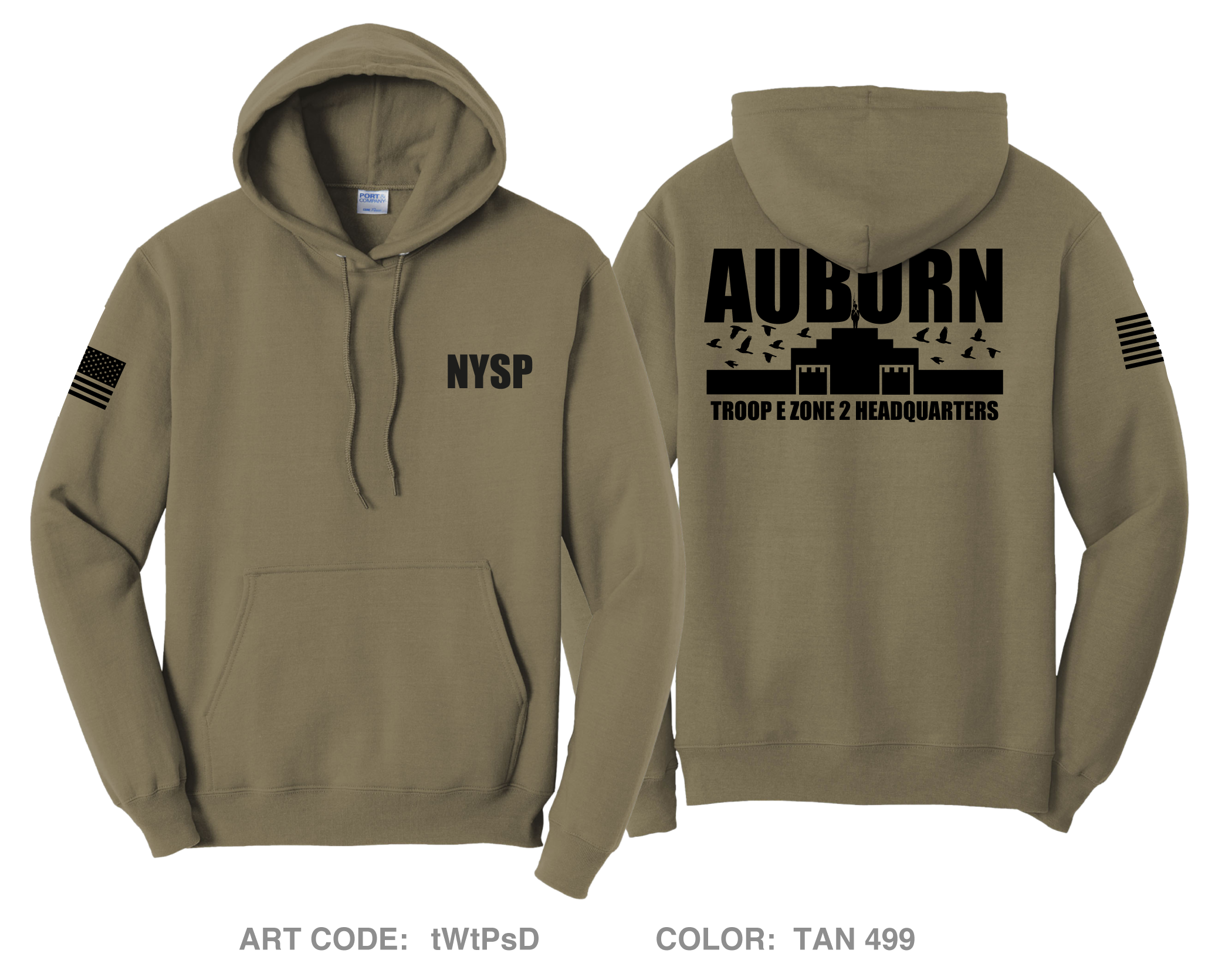 NYSP Auburn Comfort Unisex Hooded Sweatshirt - tWtPsD – Emblem Athletic
