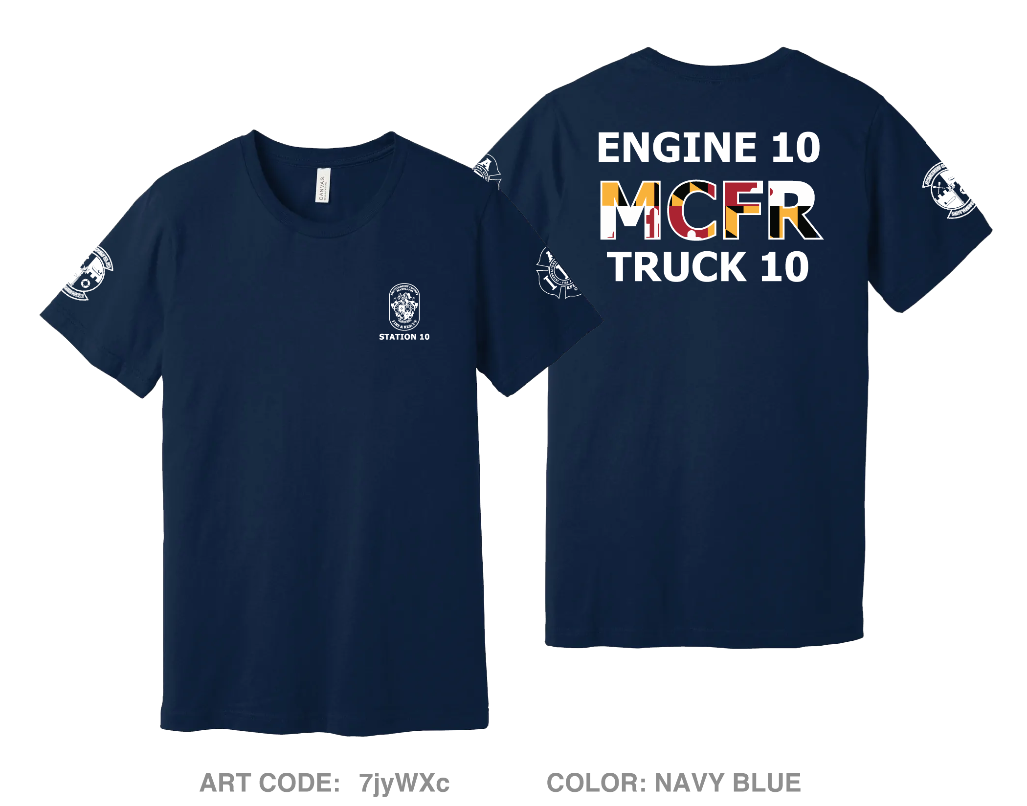 MCFRS Station 10 Comfort Unisex Cotton SS Tee - 7jyWXc – Emblem Athletic