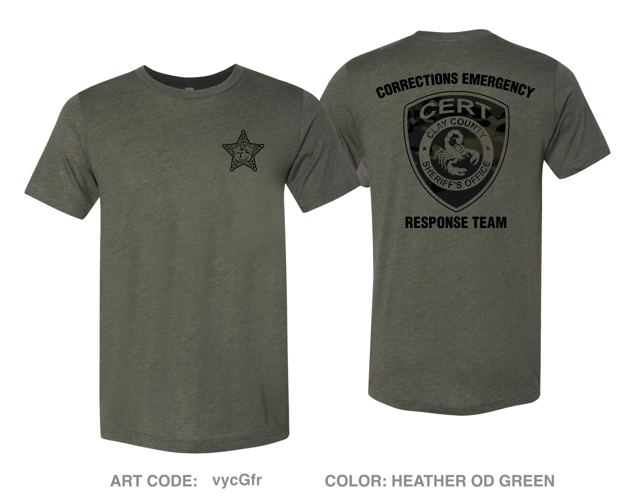 CERT Corrections Emergency Response Team Comfort Unisex Triblend SS Te ...