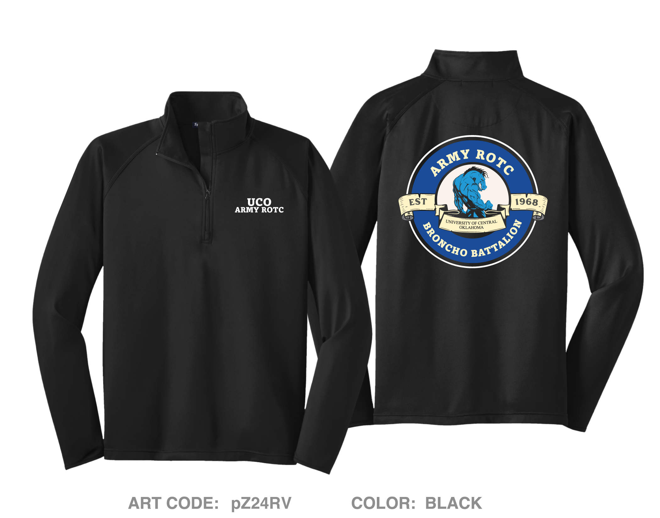 UCO Army ROTC Hi-Tech Performance Quarter-Zip Fleece Jacket - pZ24RV ...
