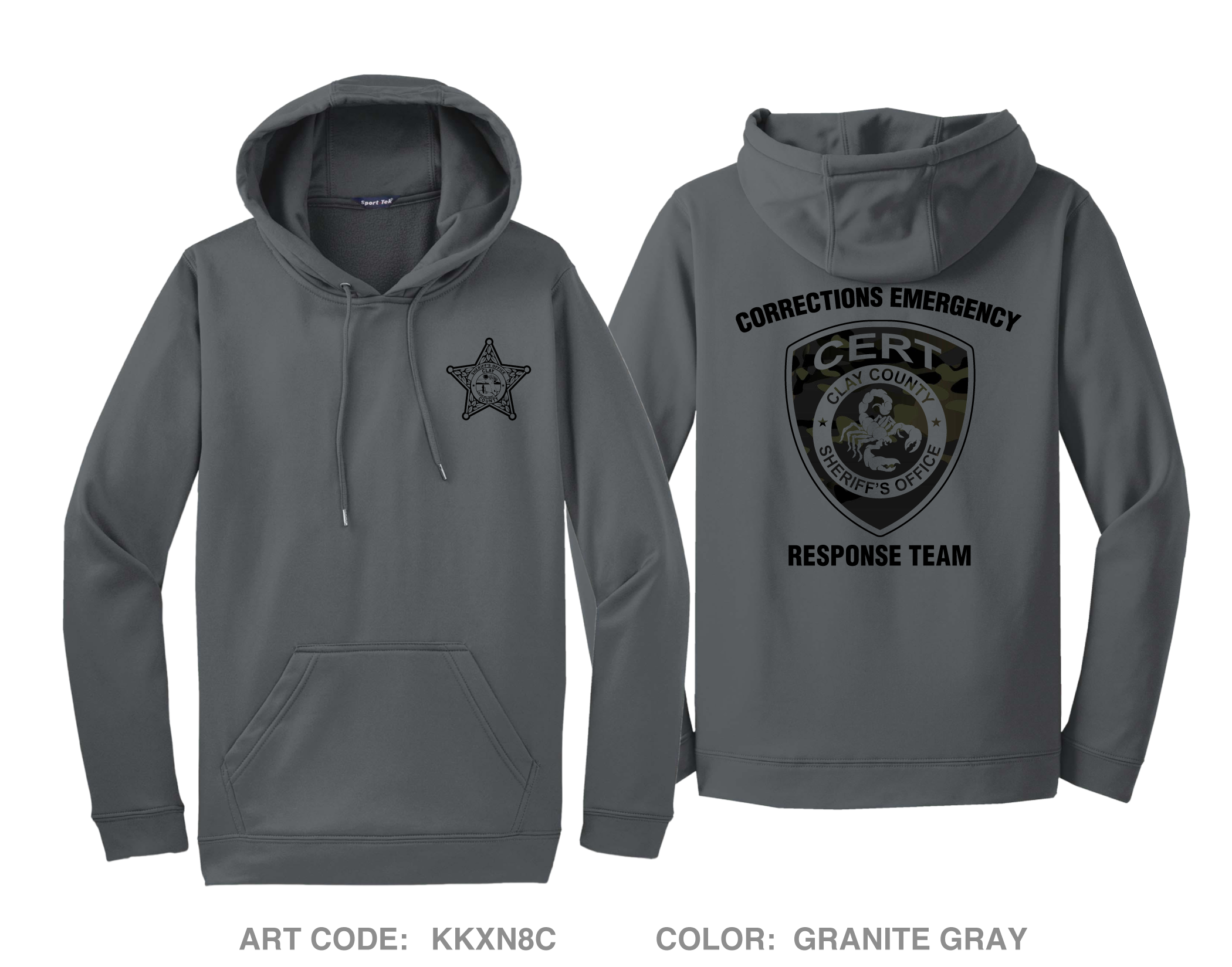 CERT Corrections Emergency Response Team Hi-Tech Performance Hoodie ...