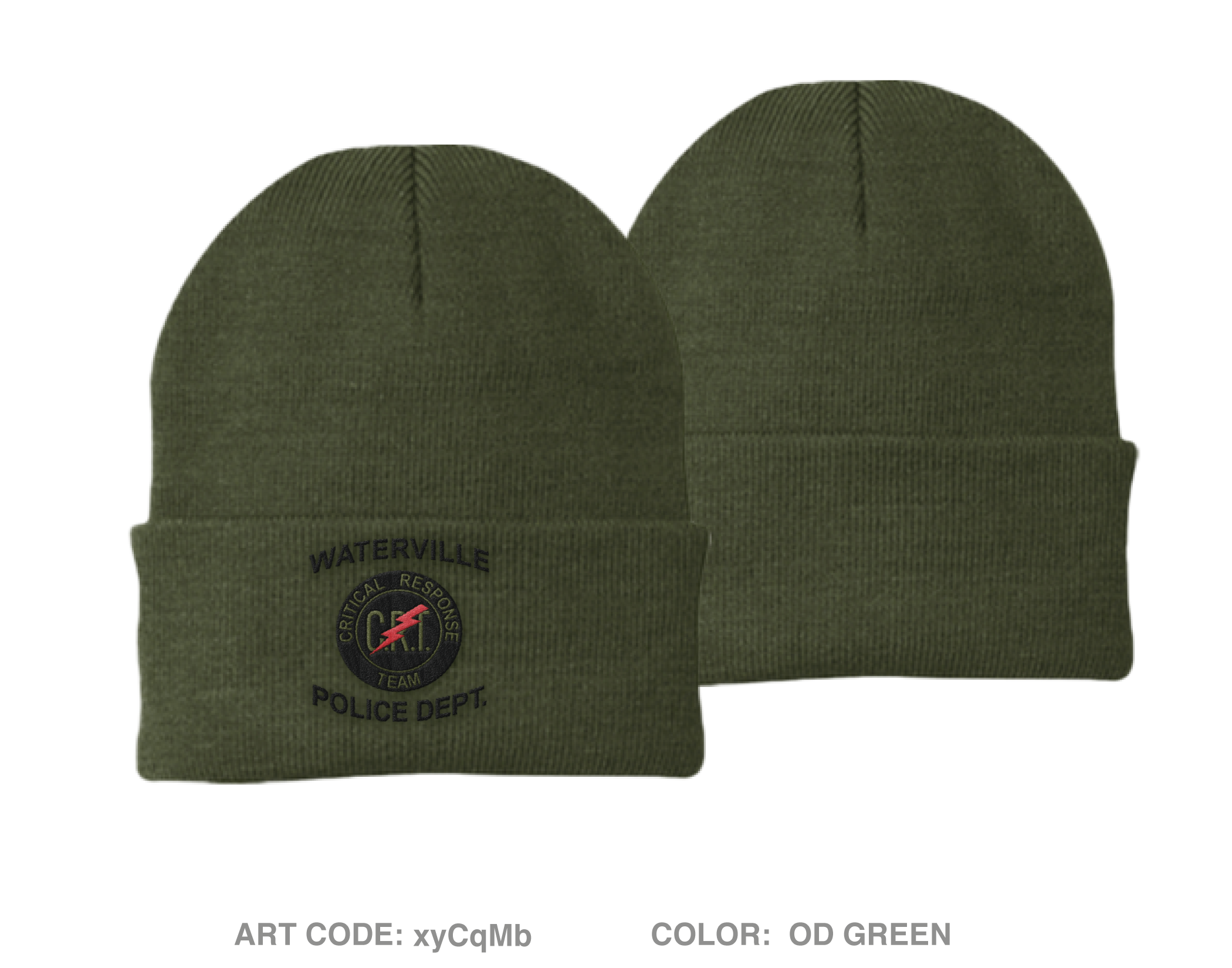 Waterville police Embroidered Knit Beanie - xyCqMb – Emblem Athletic