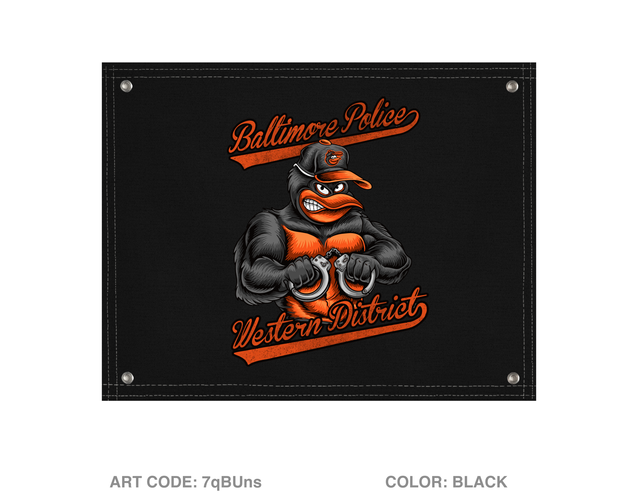 Baltimore Police Western District Banner Flag - 7qBUns – Emblem Athletic