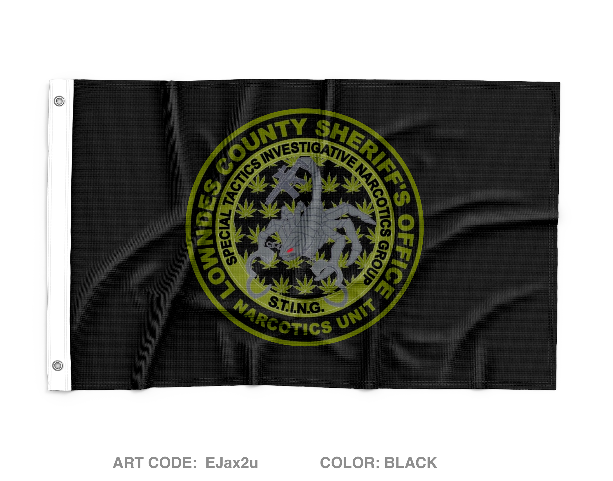 LOWNDES COUNTY NARCOTICS STING UNIT Wall Flag - EJAX2U – Emblem Athletic