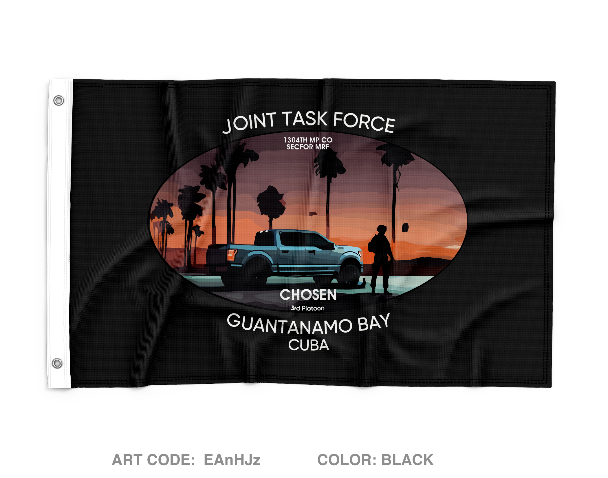 1304th MP CO: 3rd Platoon Wall Flag - EAnHJz – Emblem Athletic