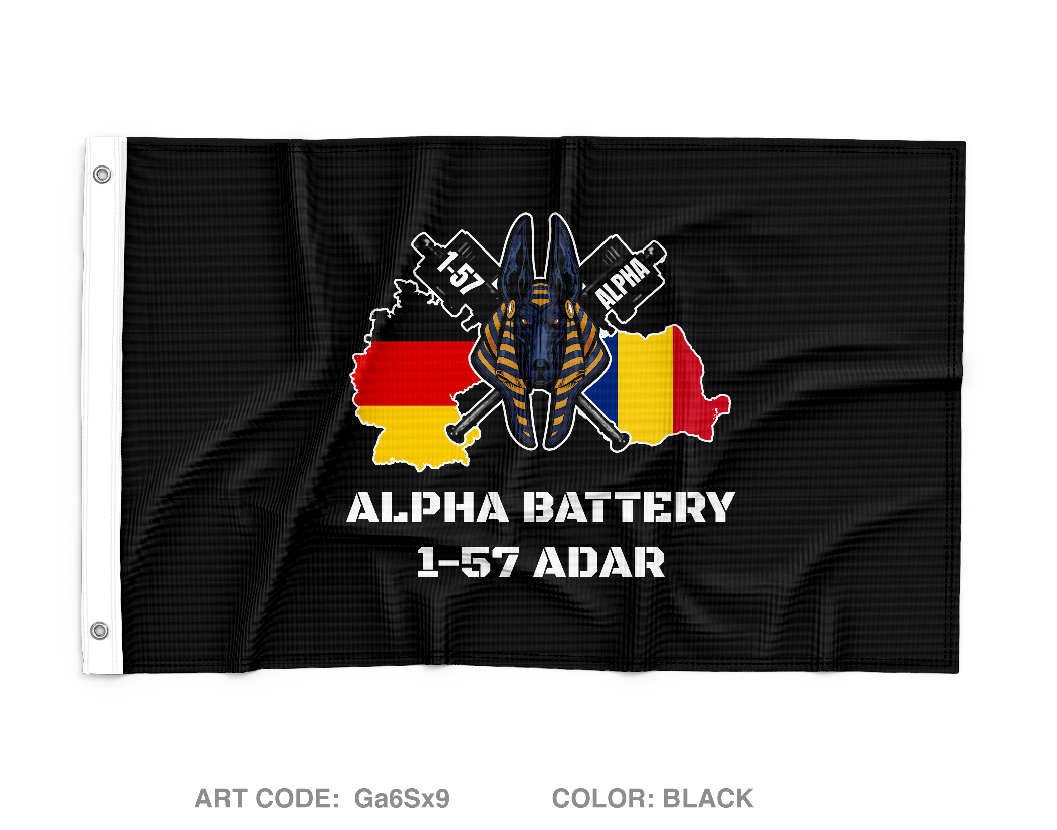 1st platoon, Alpha battery, 1-57 ADAR Wall Flag - Ga6Sx9 – Emblem Athletic