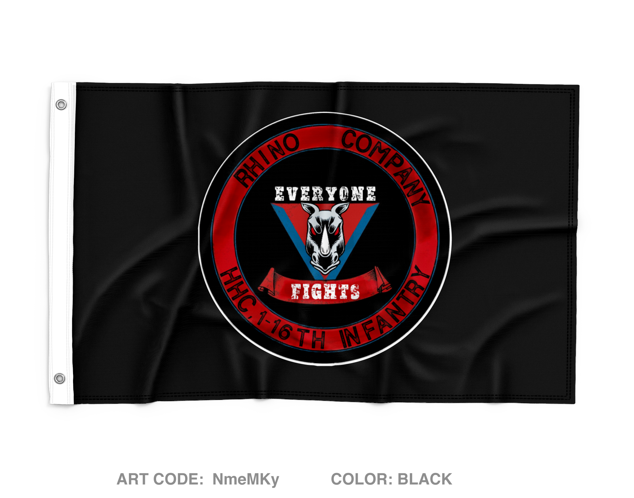 HHC, 1-16 IN, 1 ABCT, 1 ID Wall Flag - NmeMKy – Emblem Athletic