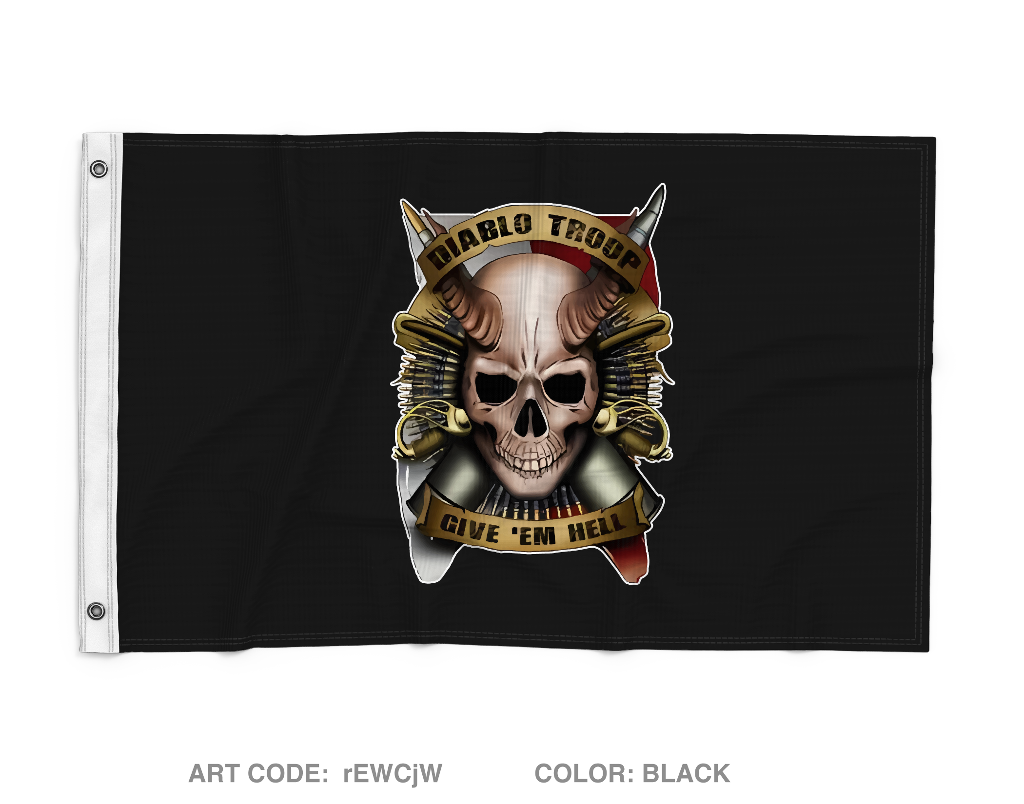 Diablo Troop 1-7 Cav Wall Flag - rEWCjW – Emblem Athletic