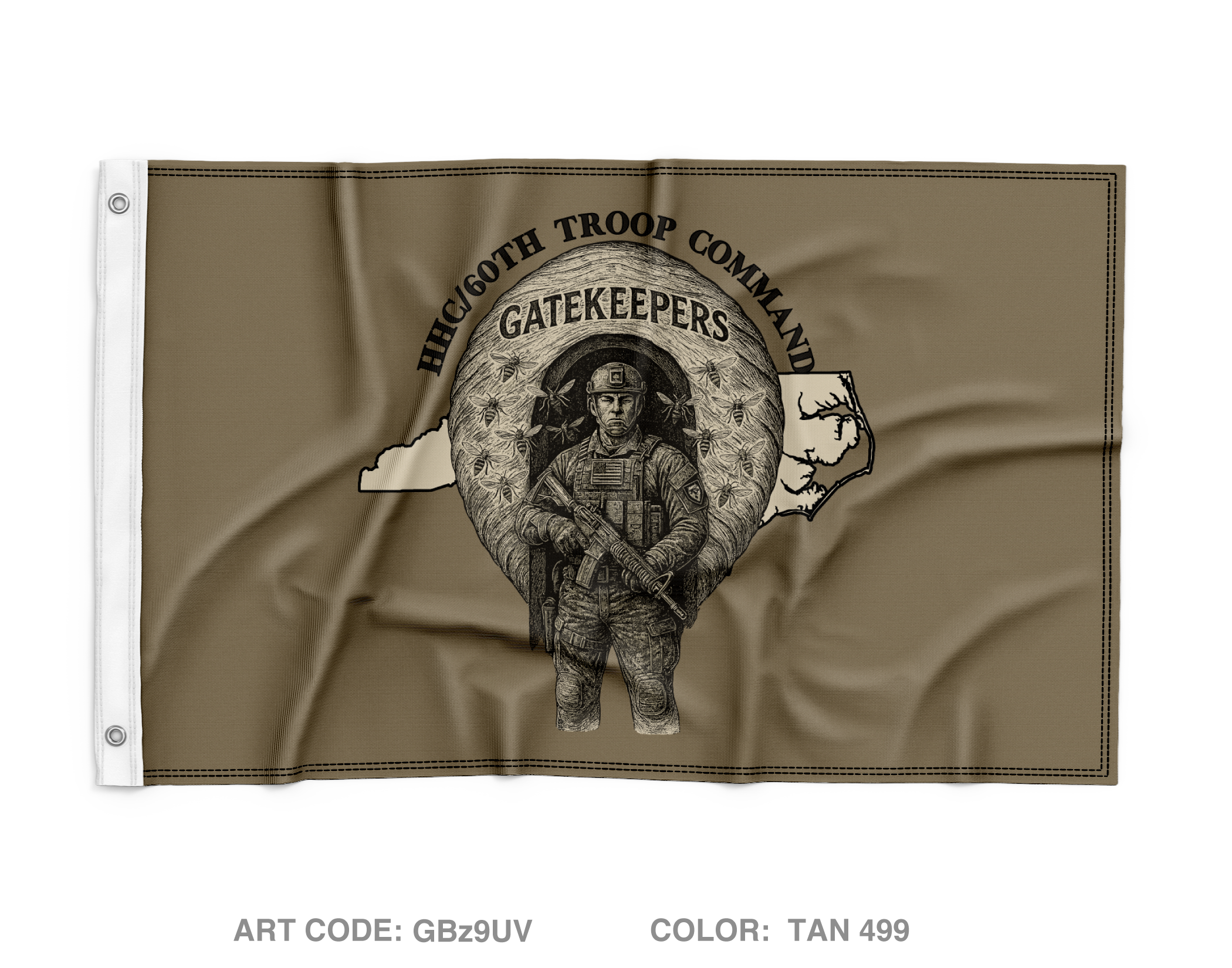 HHC 60th Troop Command Wall Flag - GBz9UV – Emblem Athletic