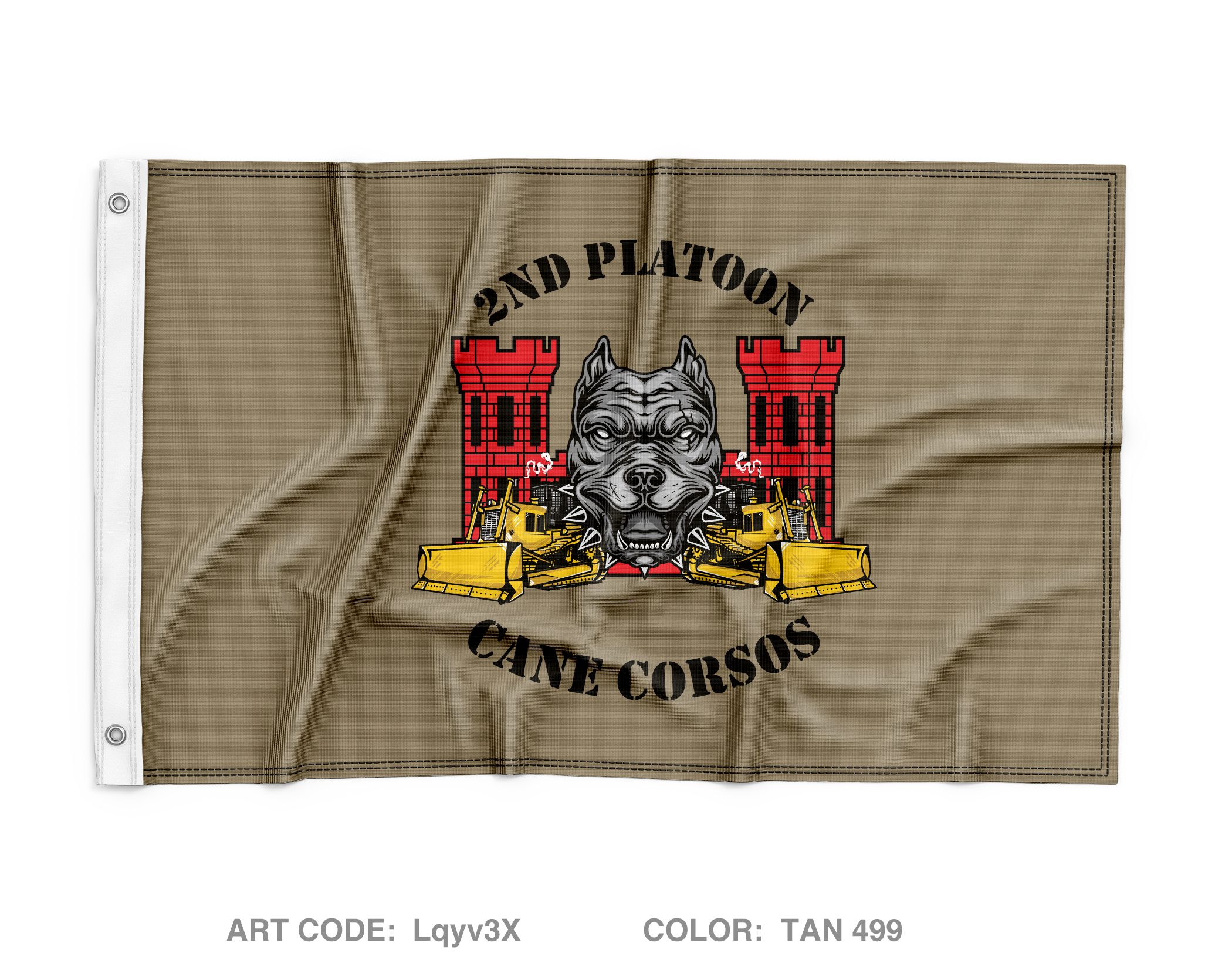 523rd ESC, 84th EN BN - Second platoon Wall Flag - Lqyv3X – Emblem Athletic