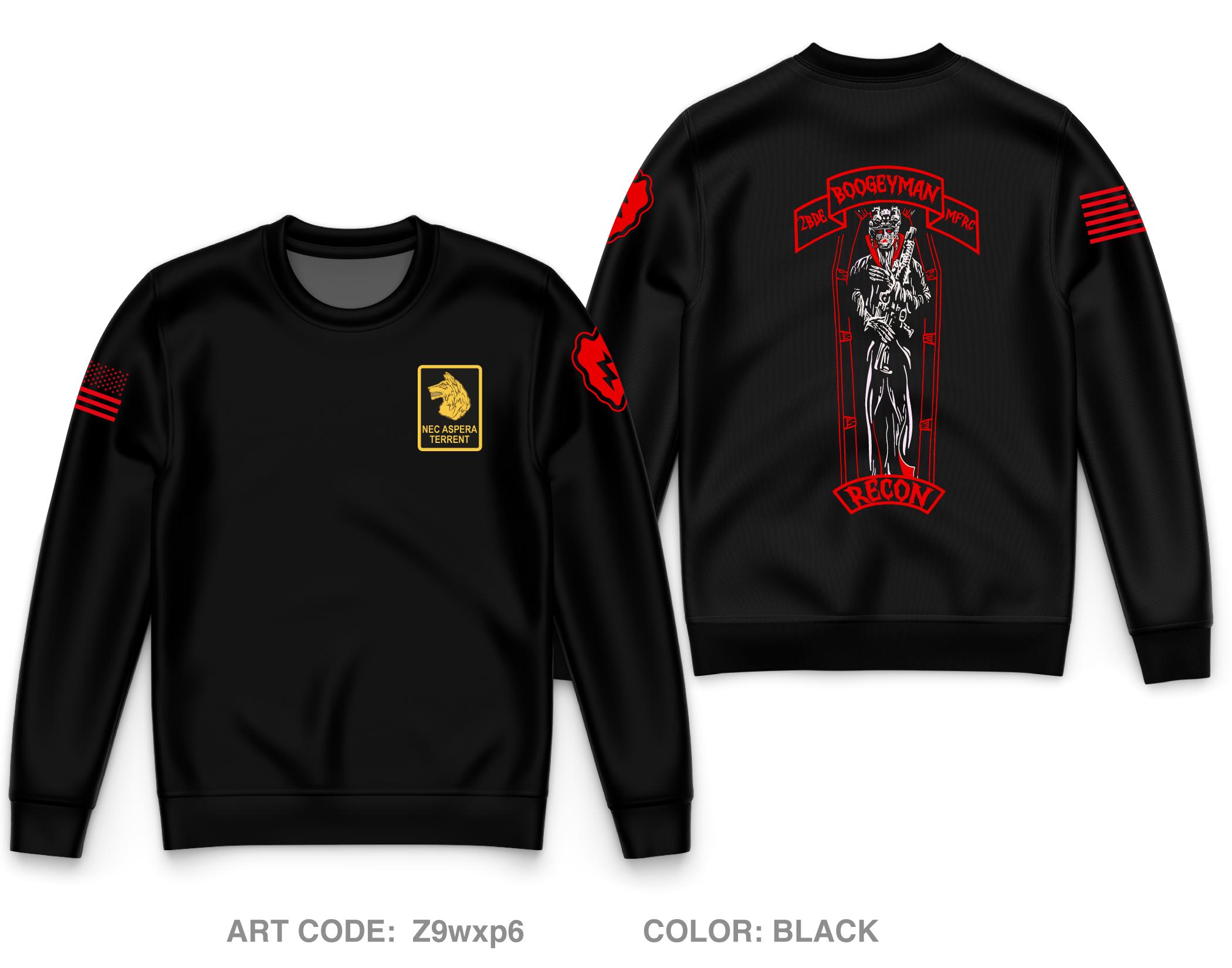 Shadow Platoon Recon MFRC Core Men's Crewneck Performance Sweatshirt ...