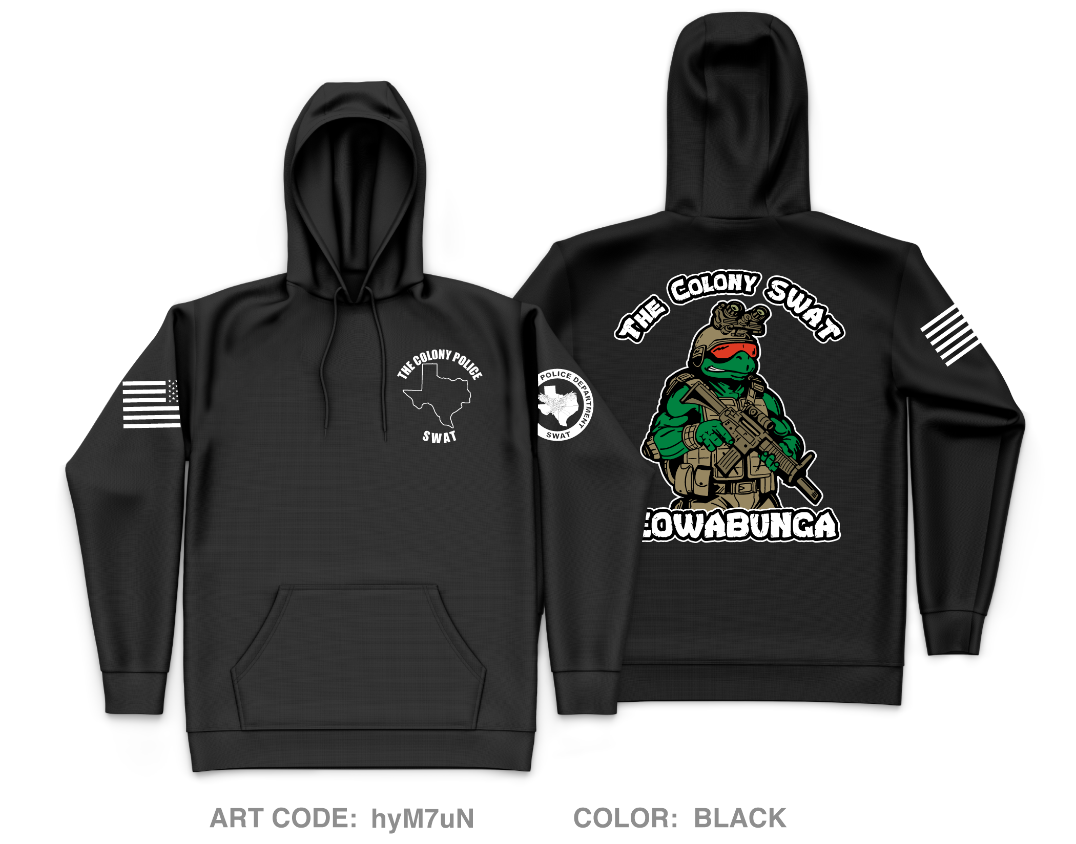 The Colony Police Department SWAT Core Men's Hooded Performance Sweats ...