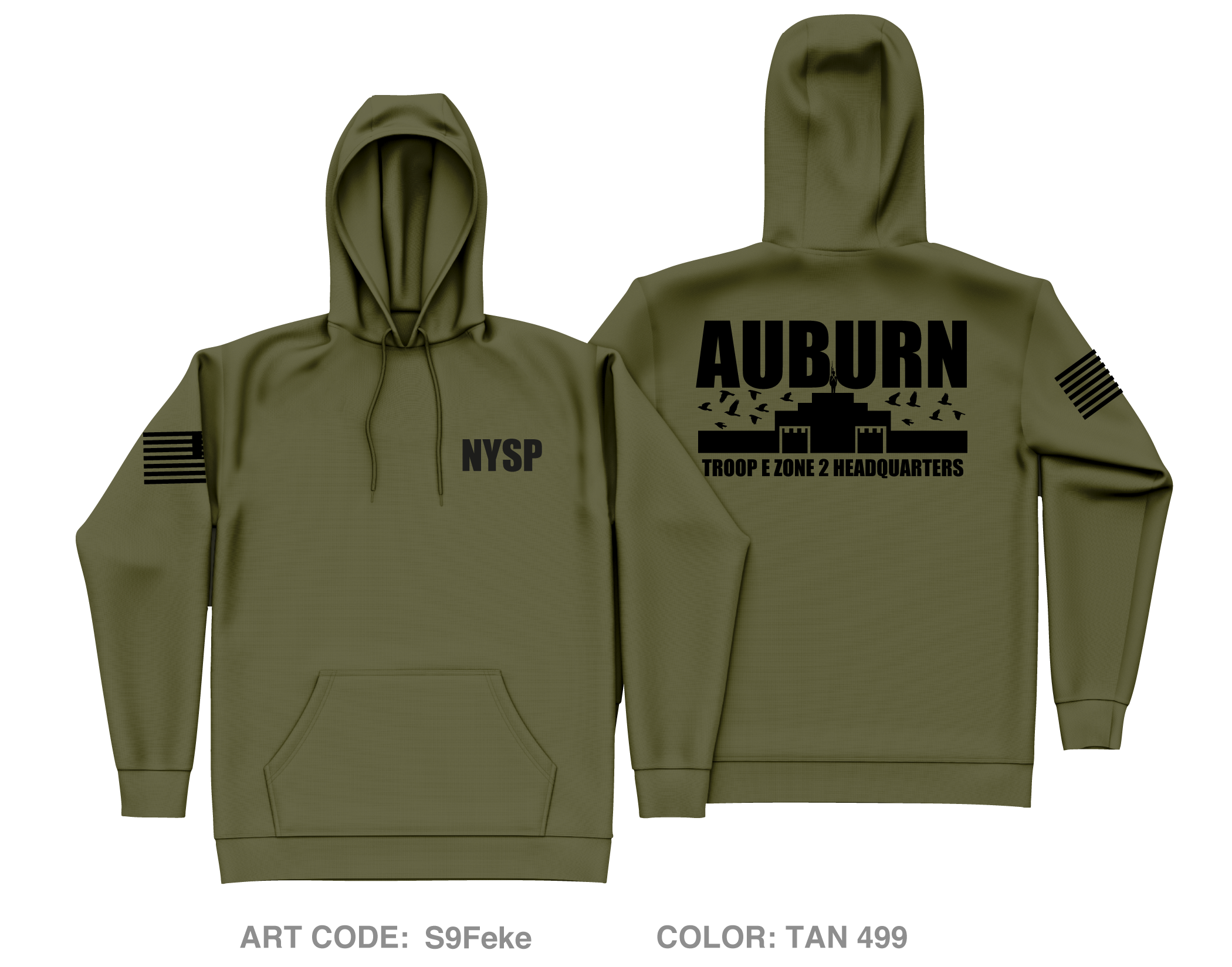 NYSP Auburn Core Men's Hooded Performance Sweatshirt - S9Feke – Emblem ...