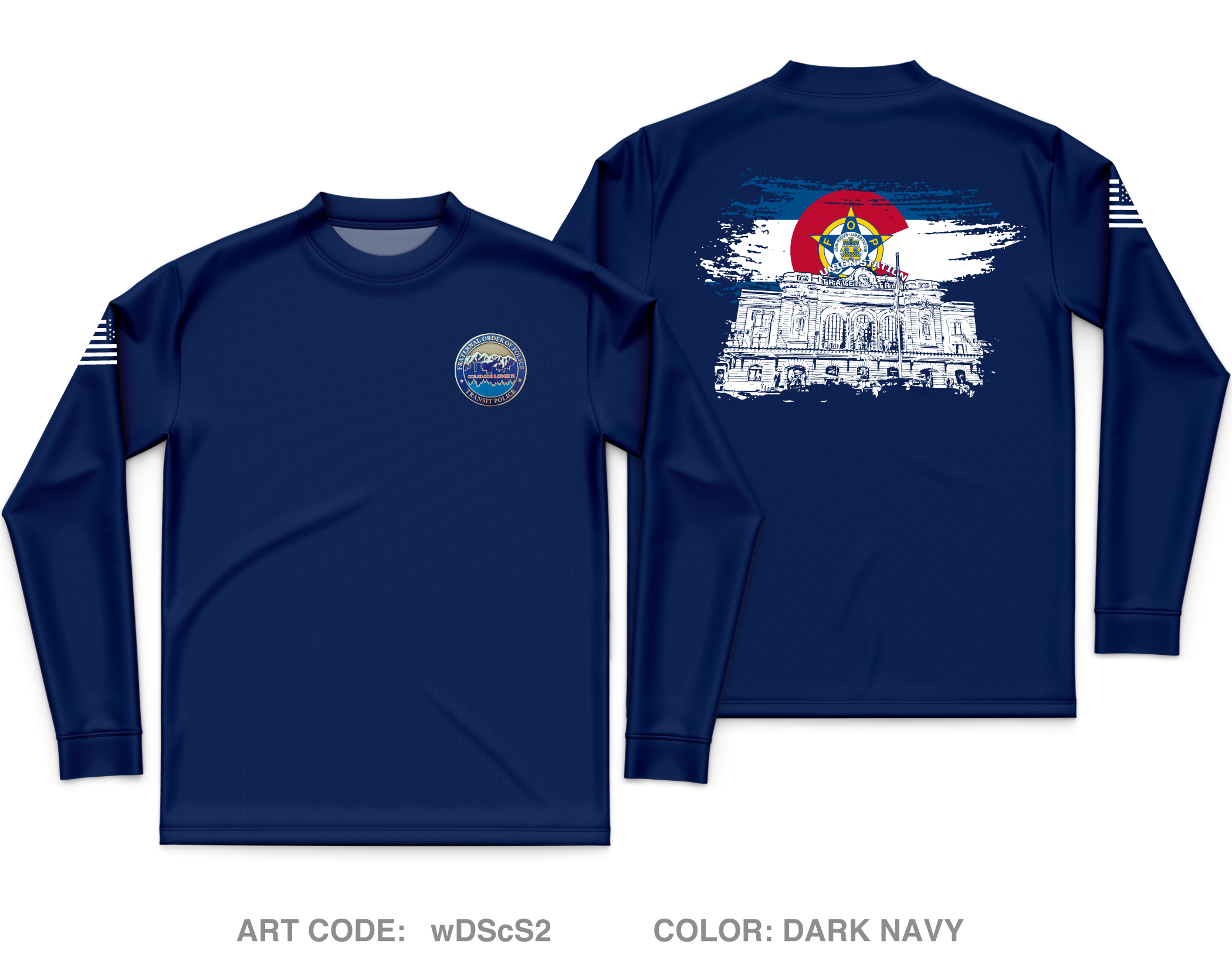 RTD Transit Police Fraternal Order of Police Lodge 72 Core Men's LS Pe ...