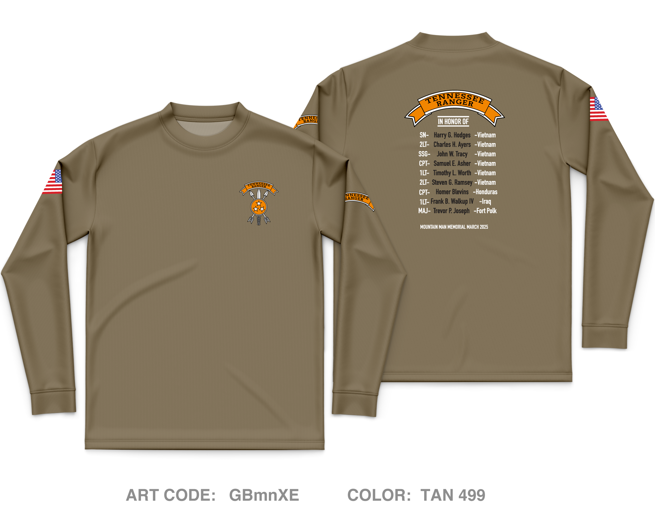 Tennessee Ranger Company Store 1 Core Men's LS Performance Tee - GBmnX ...