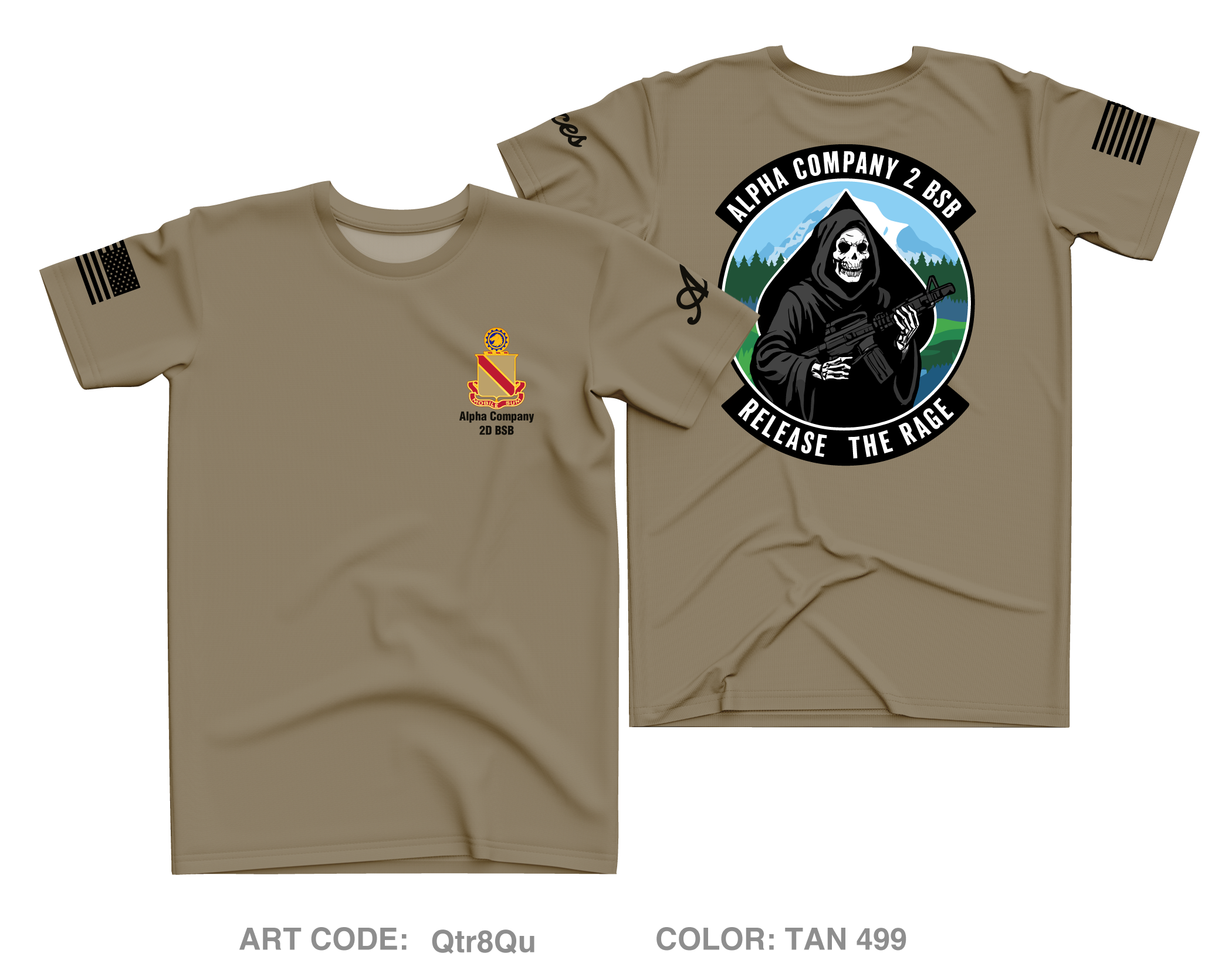 Alpha Company, 2D BSB Core Men's SS Performance Tee - Qtr8Qu – Emblem ...