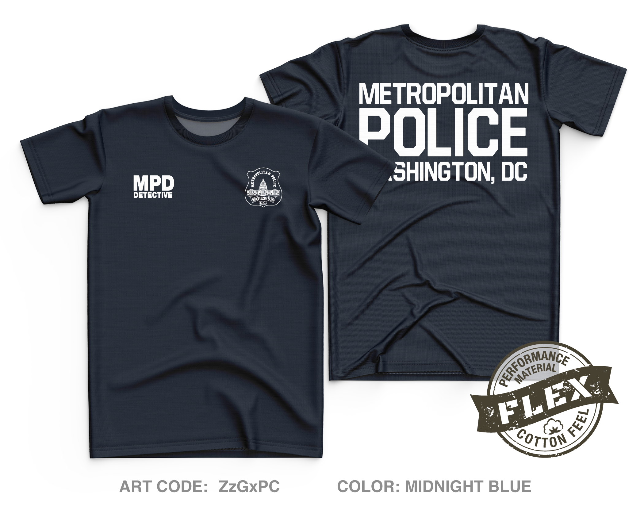 Metropolitan Police Department - DC Core Men's SS Flex Performance Tee ...