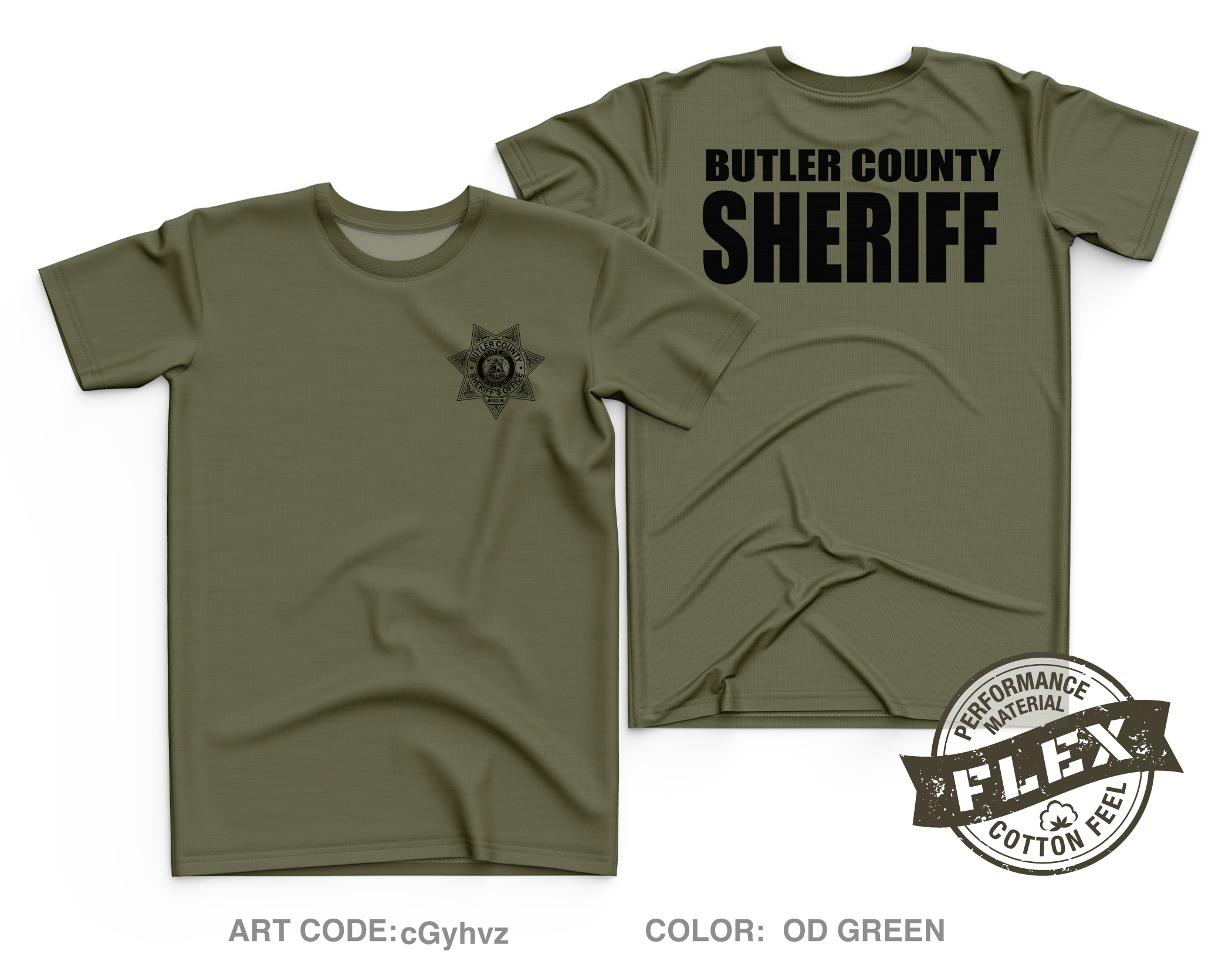 Butler County Sheriff's Office Core Men's SS Flex Performance Tee - cG ...