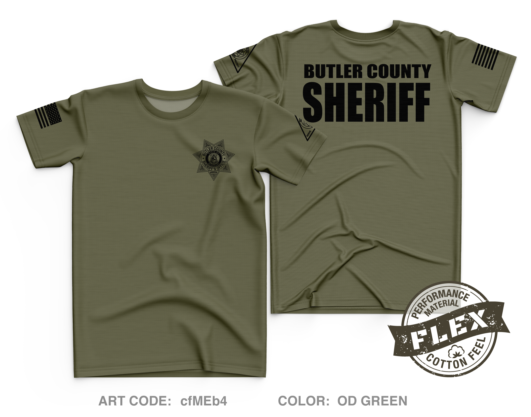 Butler County Sheriff's Office Core Men's SS Flex Performance Tee - cf ...