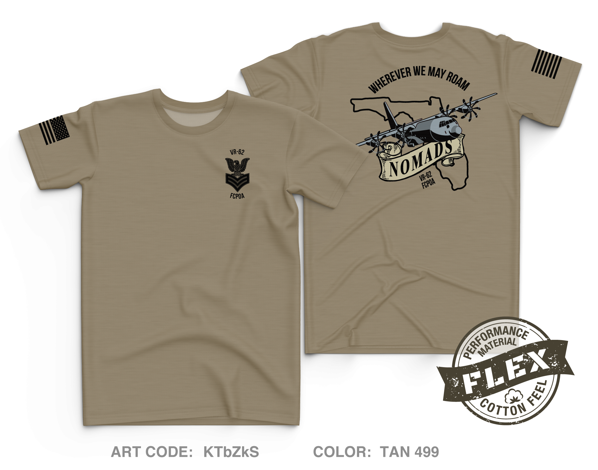 Fleet Logostics Support Squadron 62 (VR-62) Core Men's SS Flex Perform ...