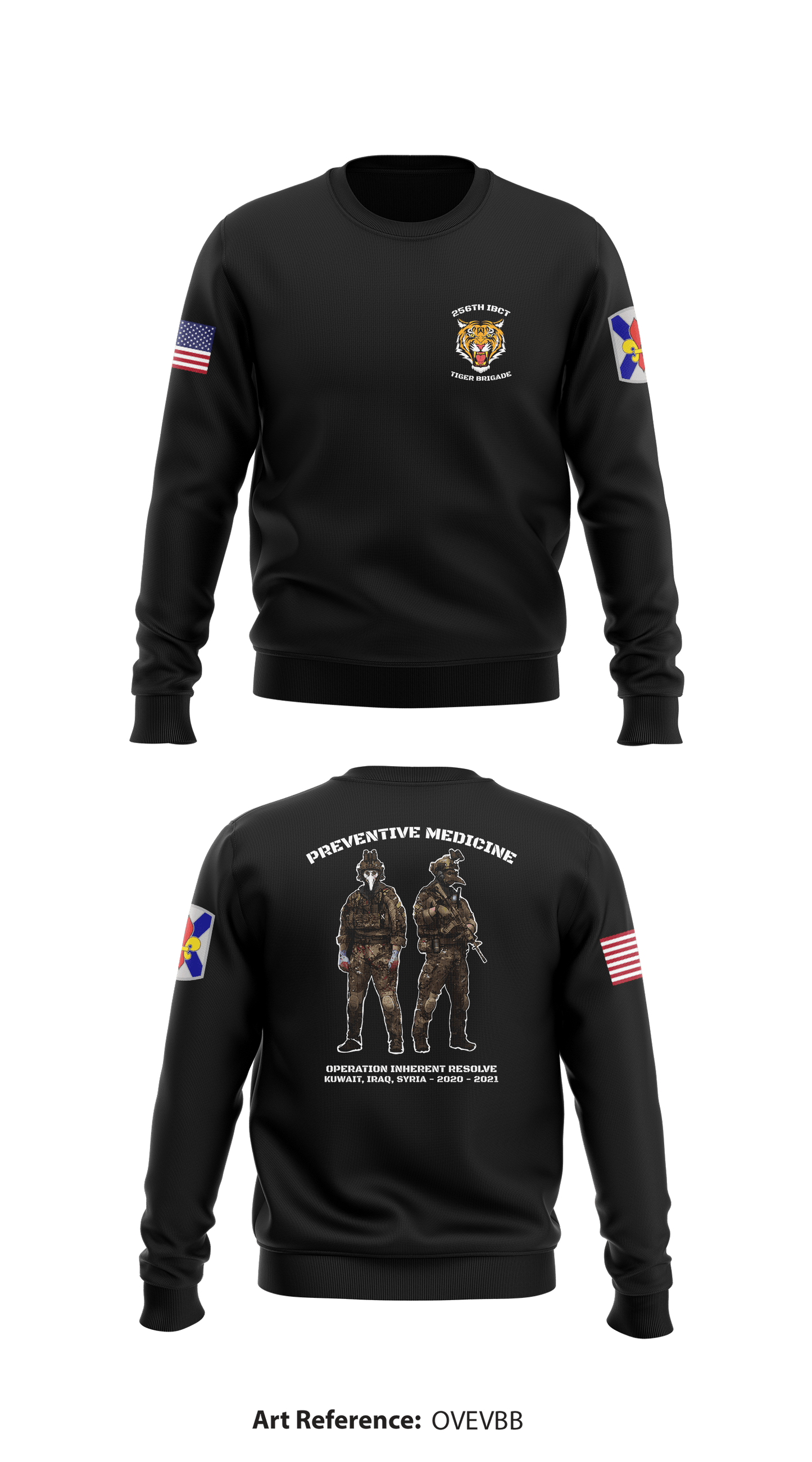 HHC 256th IBCT Store 1 Core Men's Crewneck Performance Sweatshirt - ov ...