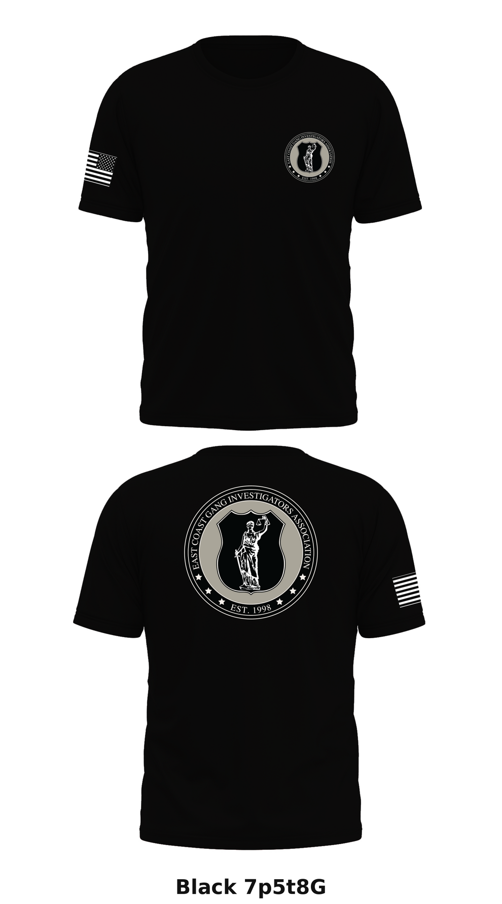 East Coast Gang Investigators Association Store 1 Core Men's SS Perfo ...