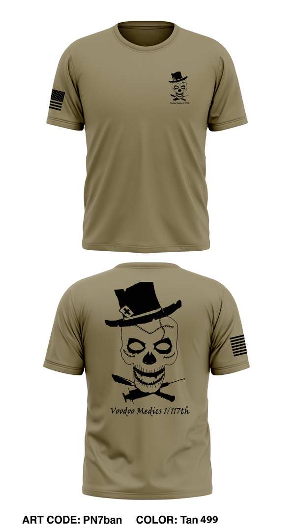 1/117th Field Artillery Voodoo Medics Store 1 Core Men's SS Performanc ...