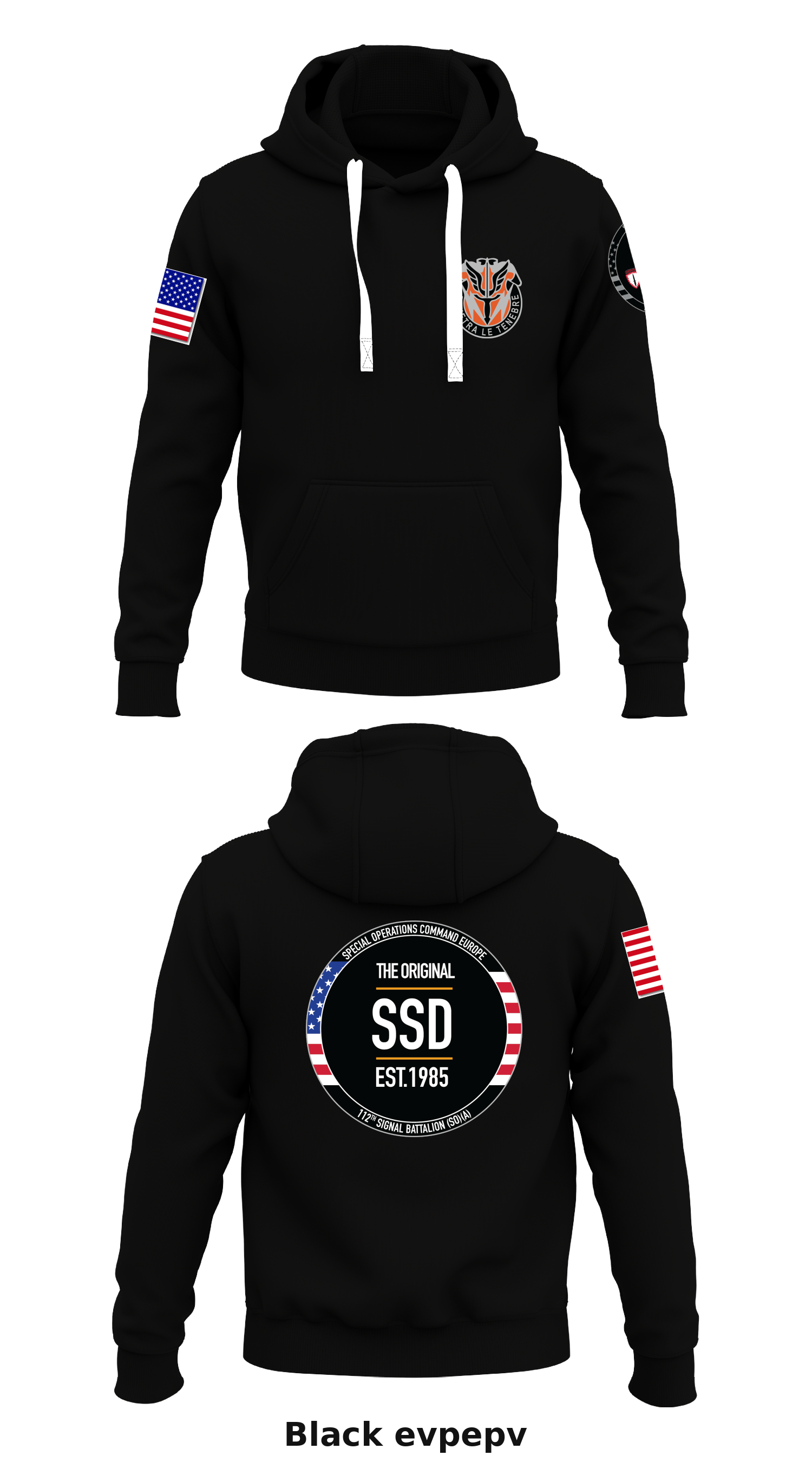 112th SOCEUR Signal Detachment Store 1 Core Men's Hooded Performance S ...