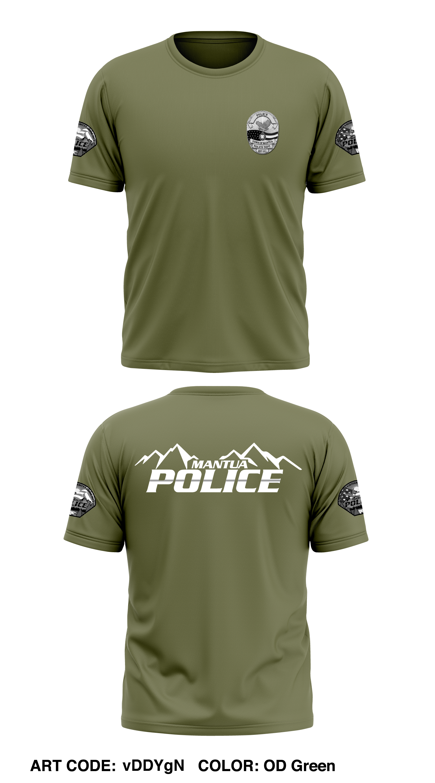 Mantua Police Department Store 1 Core Men's SS Performance Tee - vDDYg ...