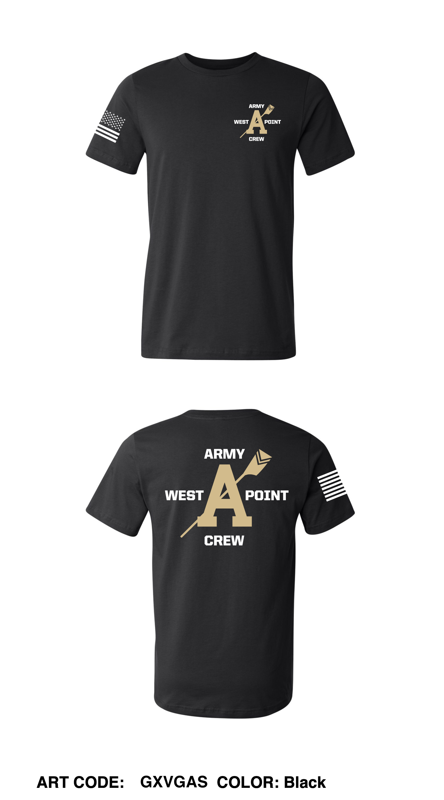 Army West Point Crew Comfort Unisex Cotton SS Tee - GXVGAS – Emblem ...
